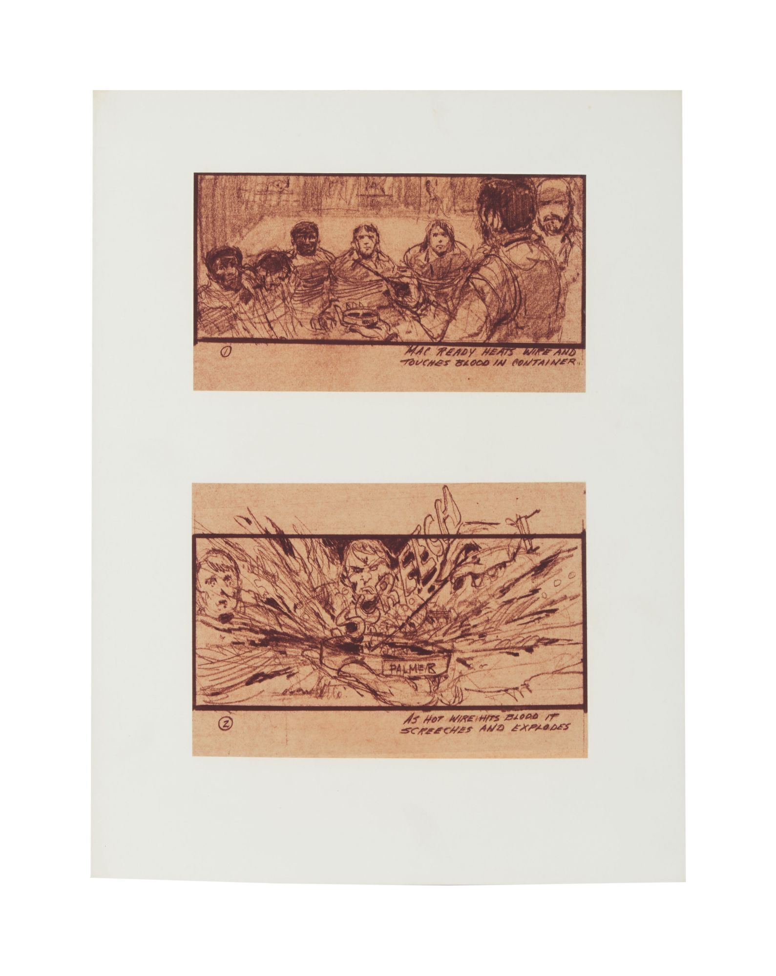 The Thing | Palmer-Thing Transformation Sequence Storyboard Group (A)