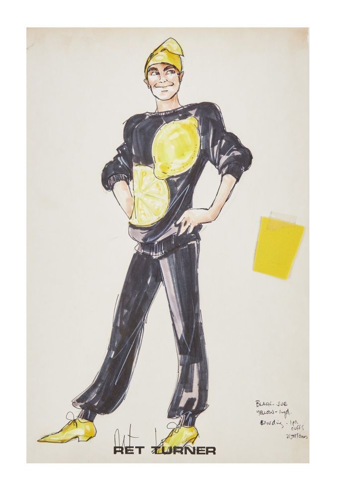 Elton John | 1982 "Jump Up!" Tour Ret Turner Costume Design Illustration